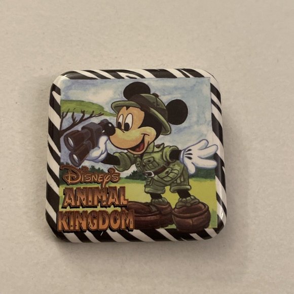 Disney | Other | Disneys Animal Kingdom Safari Mickey Button Pin ...
